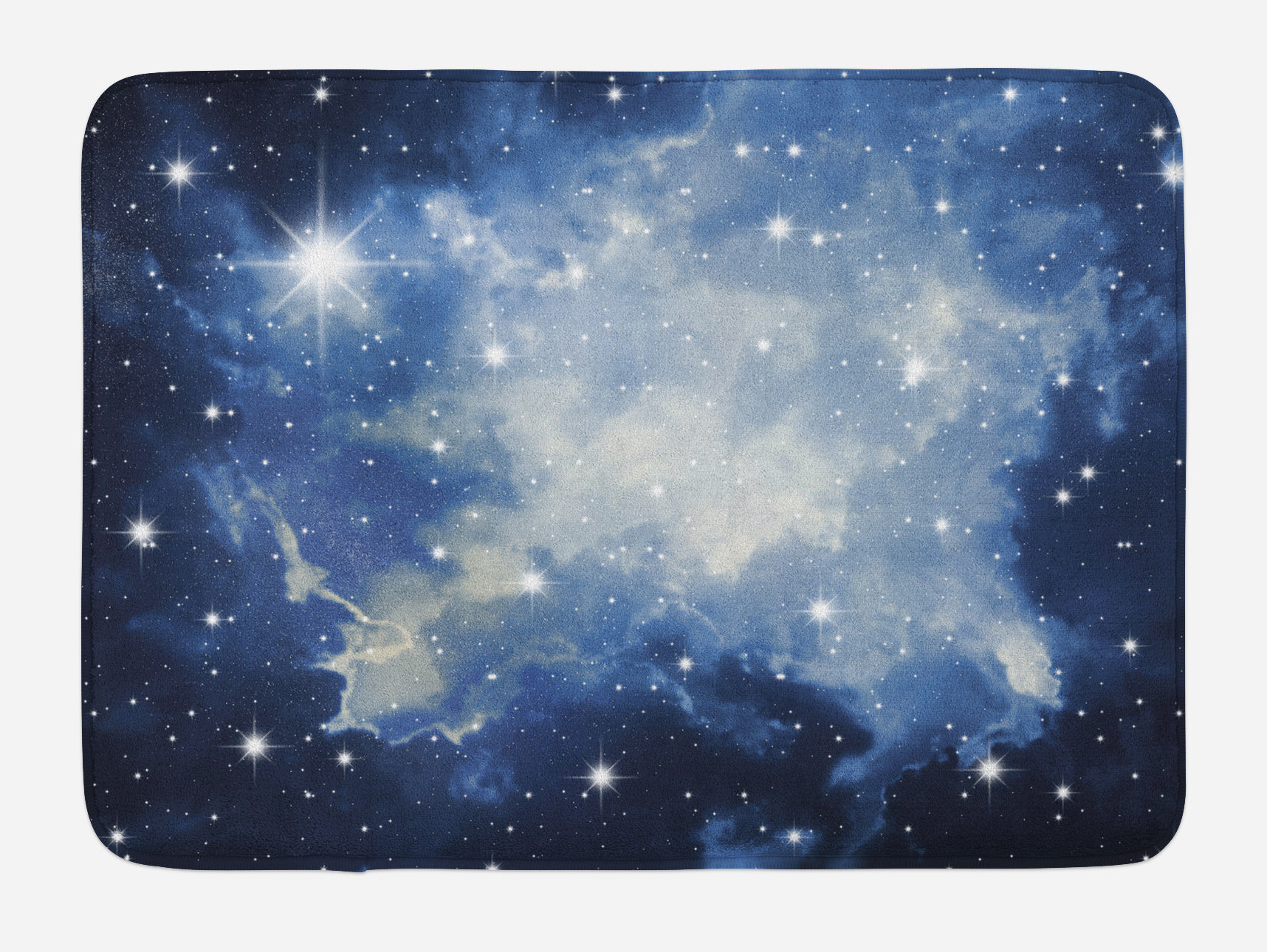 East Urban Home Bath Mat, Non Slip Backing, 30.2" x 20", Azure Blue ...