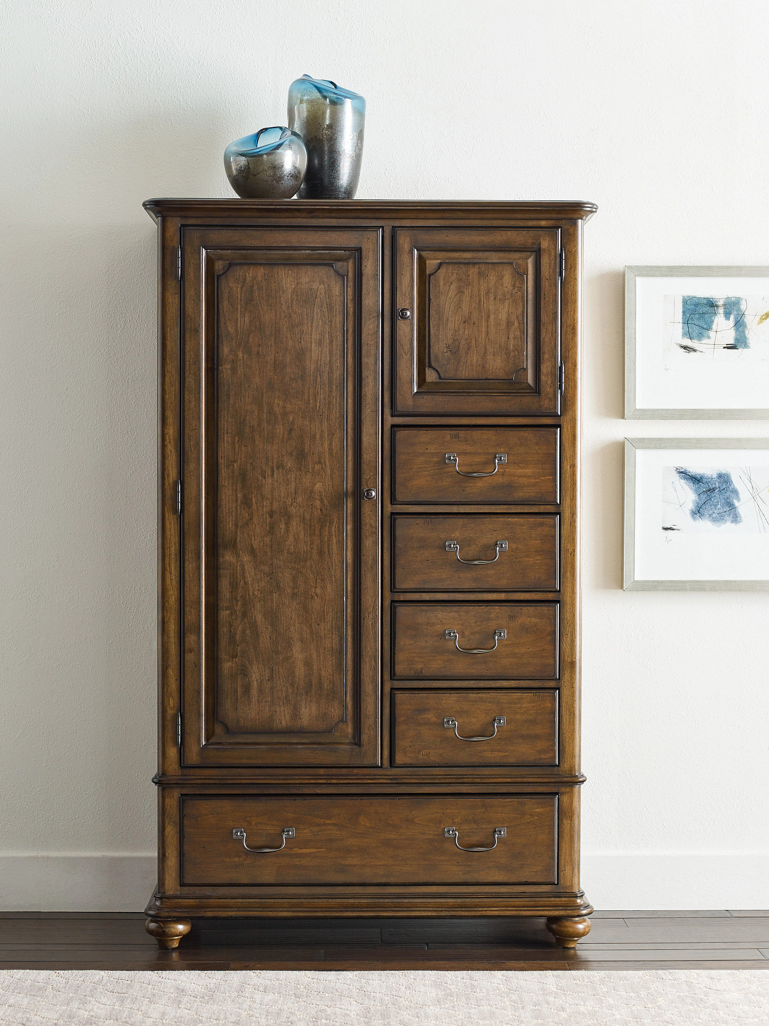 Canora Grey Skylinn 5 Drawer 44" W Solid Wood Gentleman's Chest | Wayfair