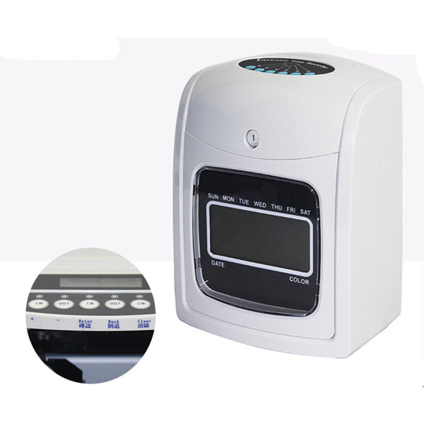 DOMINTY Employee Attendance Lcd Display Punch Time Clock | Wayfair