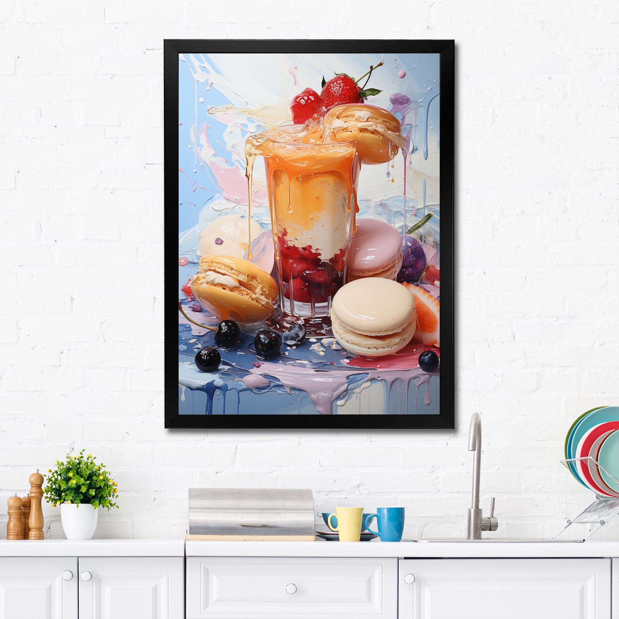 Red Barrel Studio® Iftene Dessert Food Popart VIII Framed On Canvas ...