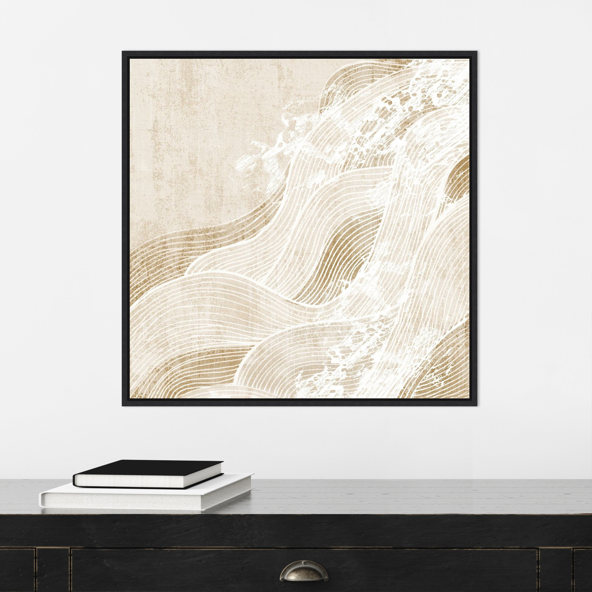 Dovecove Tidal Waves II by Eva Watts - Floater Frame Print on Canvas ...