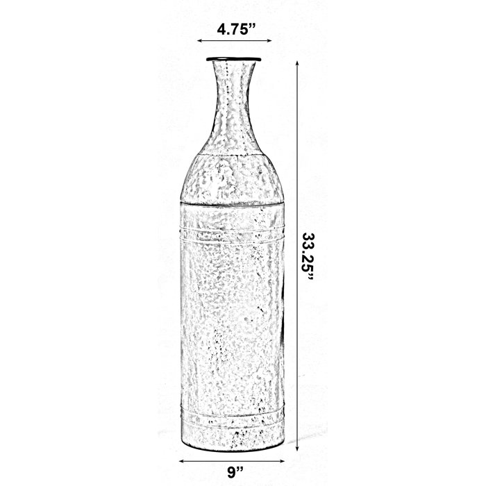Gracie Oaks Hytop Metal Floor Vase & Reviews | Wayfair