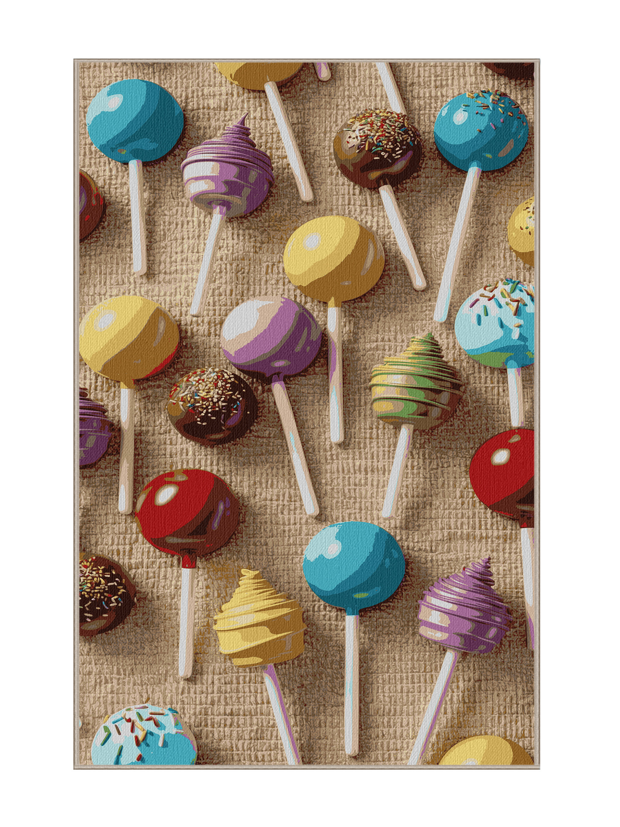 Dakota Fields Washable Cake pops Desserts Area Rug | Wayfair