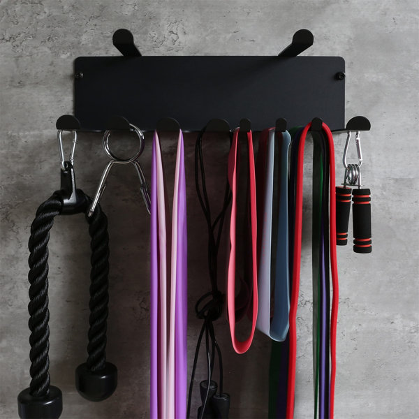 Latitude Run® Resistance Band Rack Wall-Mounted, Home Fitness Equipment ...