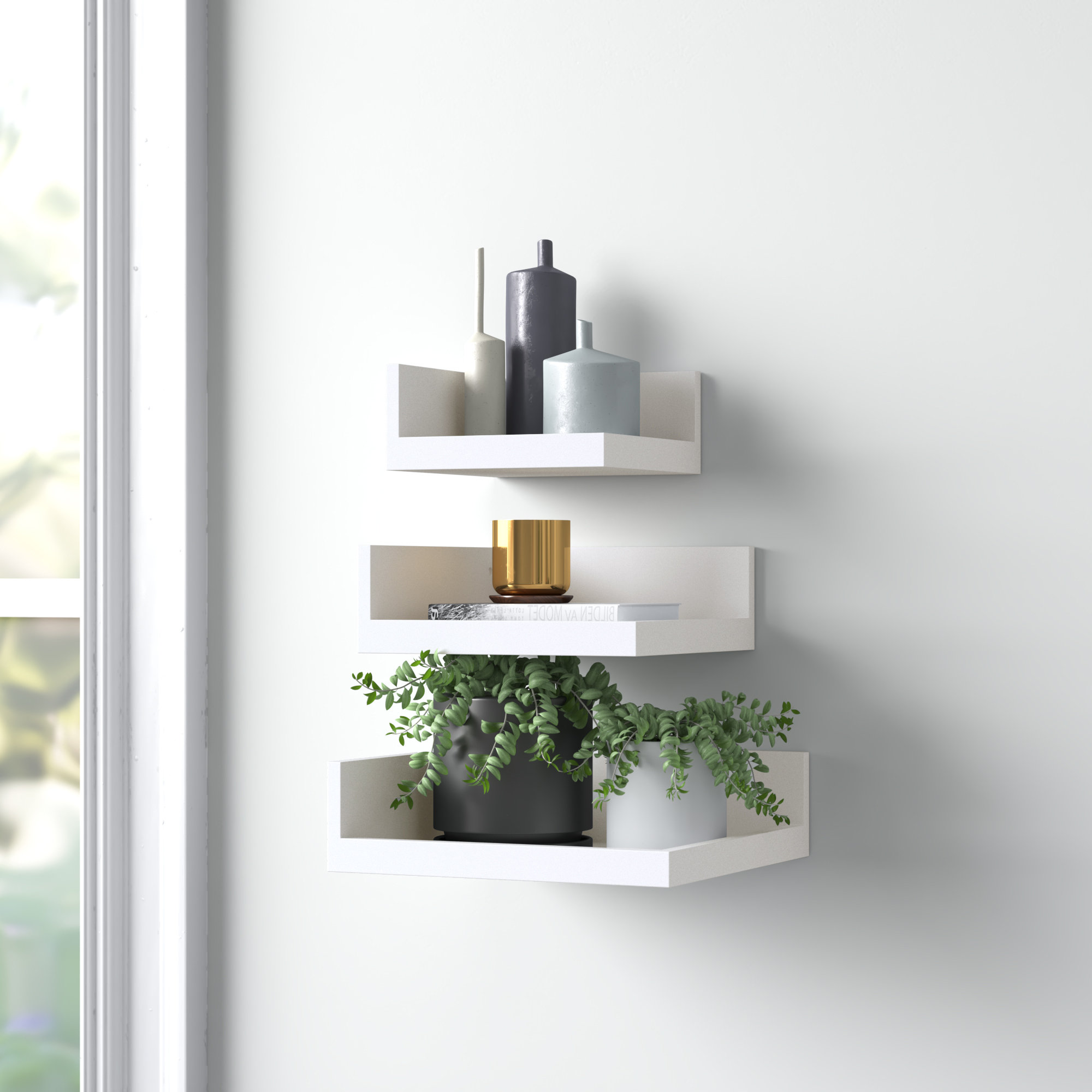 Mercury Row® Creager 3 Piece Square Accent Shelf | Wayfair