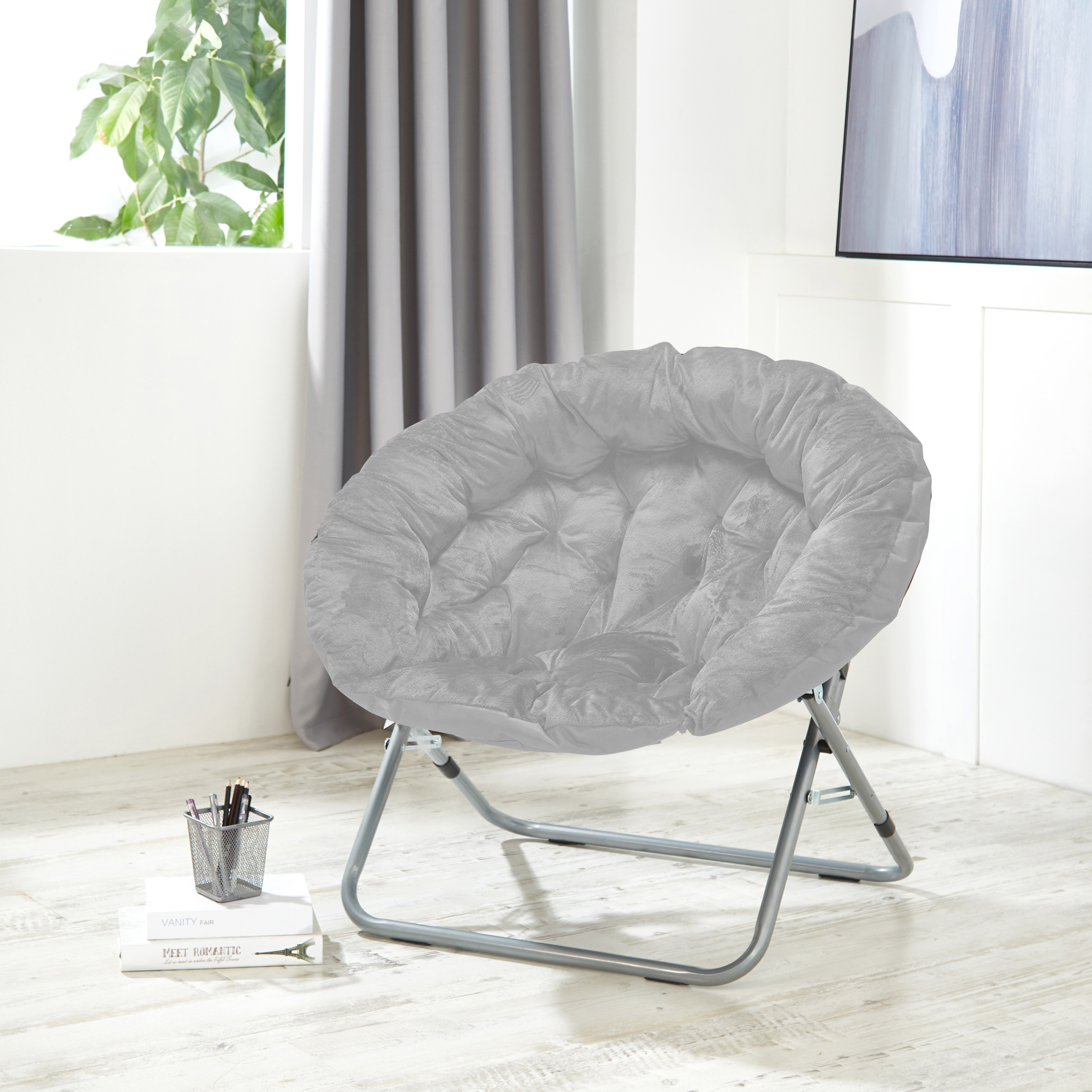 Trule Leary 30" Wide Tufted Papasan Chair | Wayfair