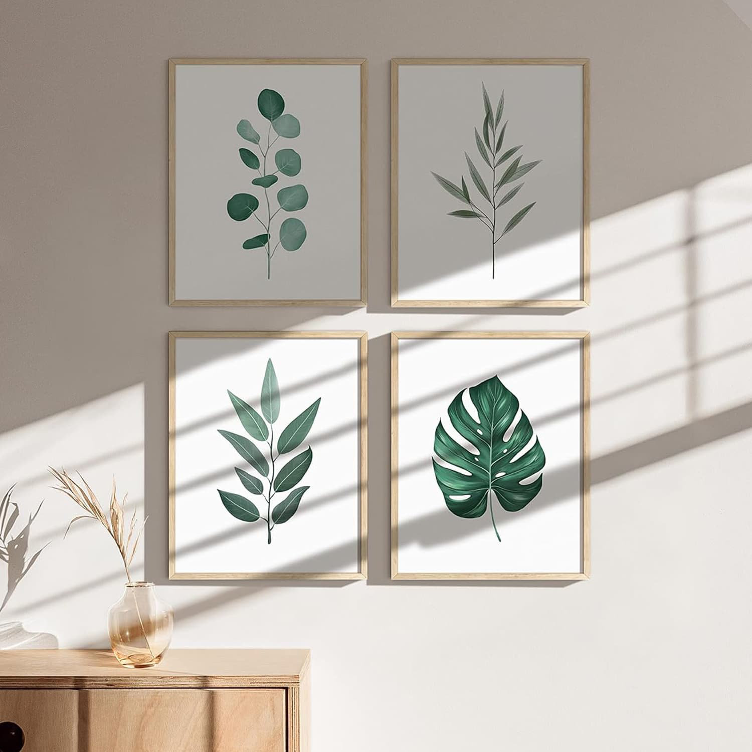 Bay Isle Home™ Plant Print wall art, Green Wall Art Collection, Leaf ...