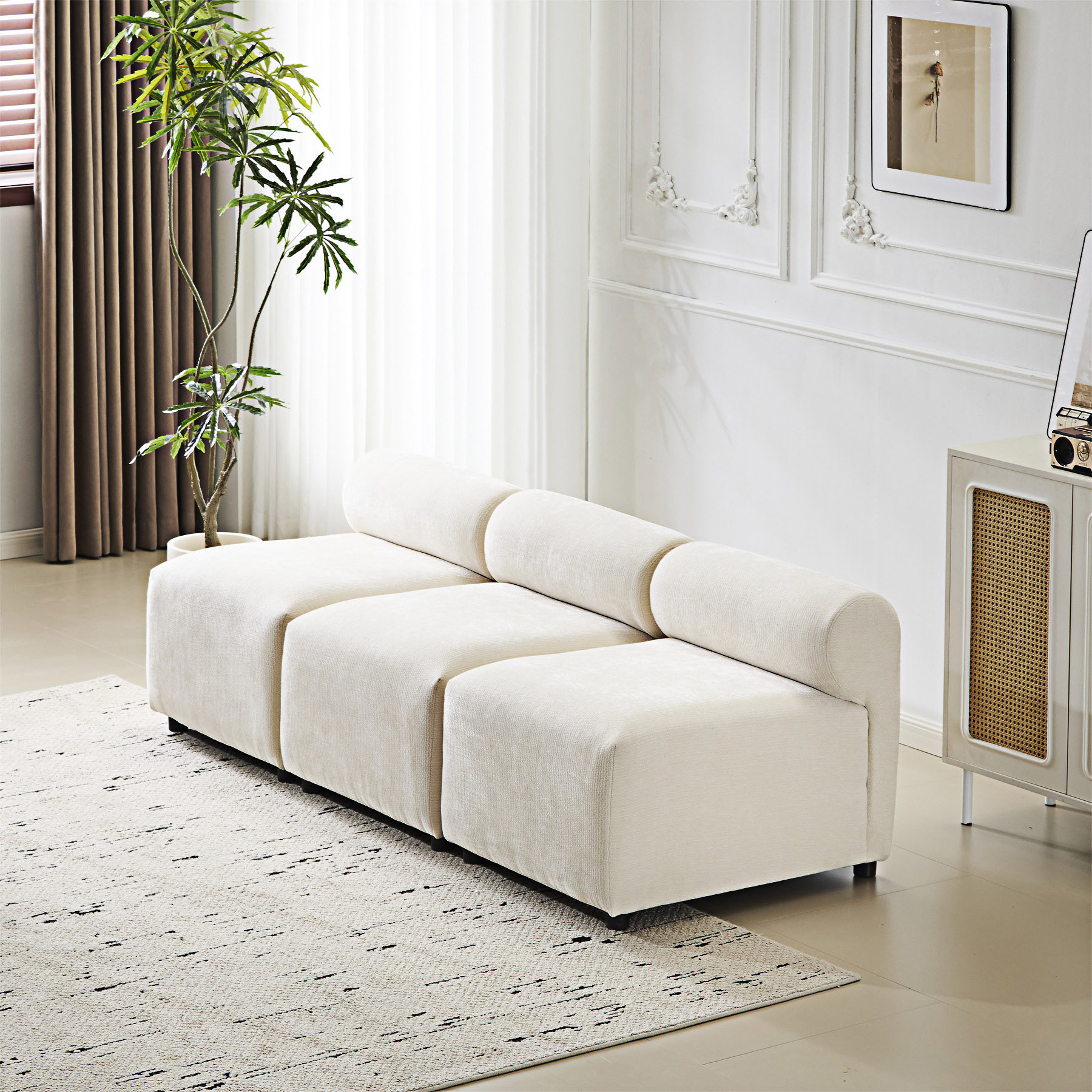 Mercer41 Modular Armless Sectional Sofa | Wayfair