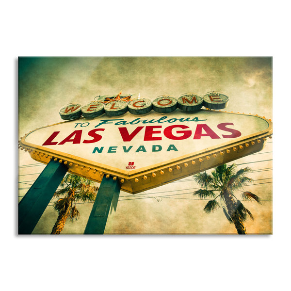 Brayden Studio Las Vegas Sign - No Frame Print on Glass | Wayfair.co.uk