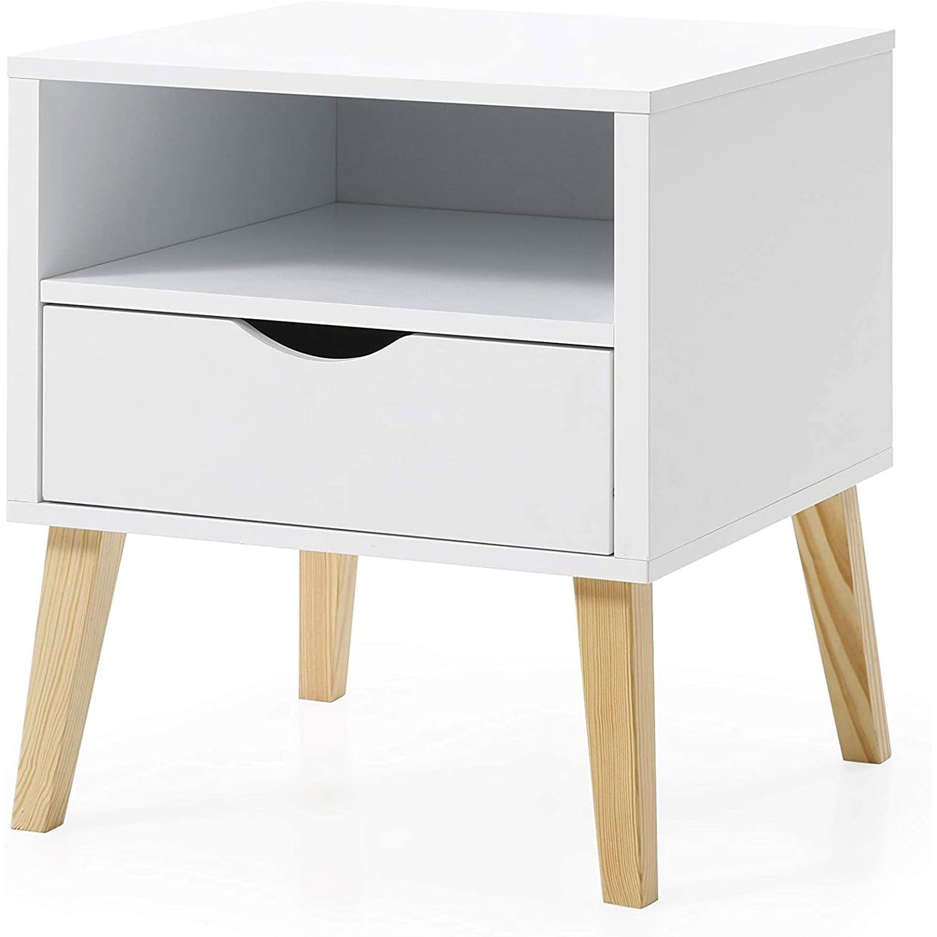 George Oliver White Mid - Century Modern Side Table For Small Areas ...