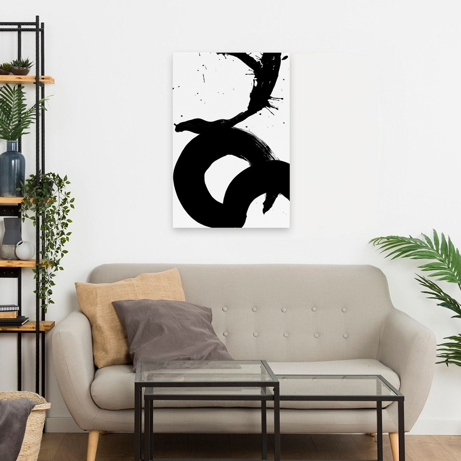 Brayden Studio Monochrome And Circle Ink Blot V – Print On Demand Art ...