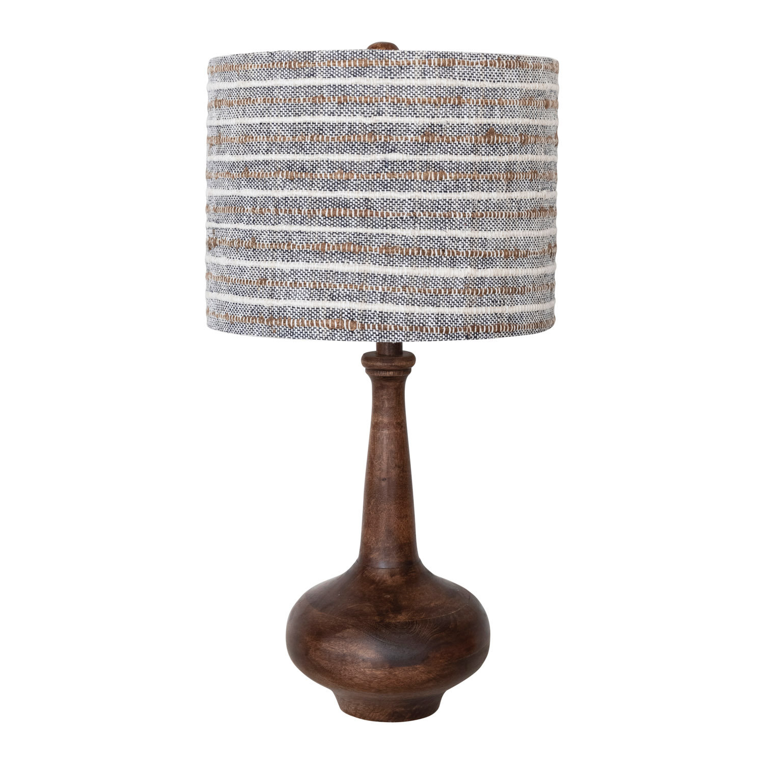 Loon Peak® Anaclet Mango Wood Table Lamp with Woven Shade | Wayfair