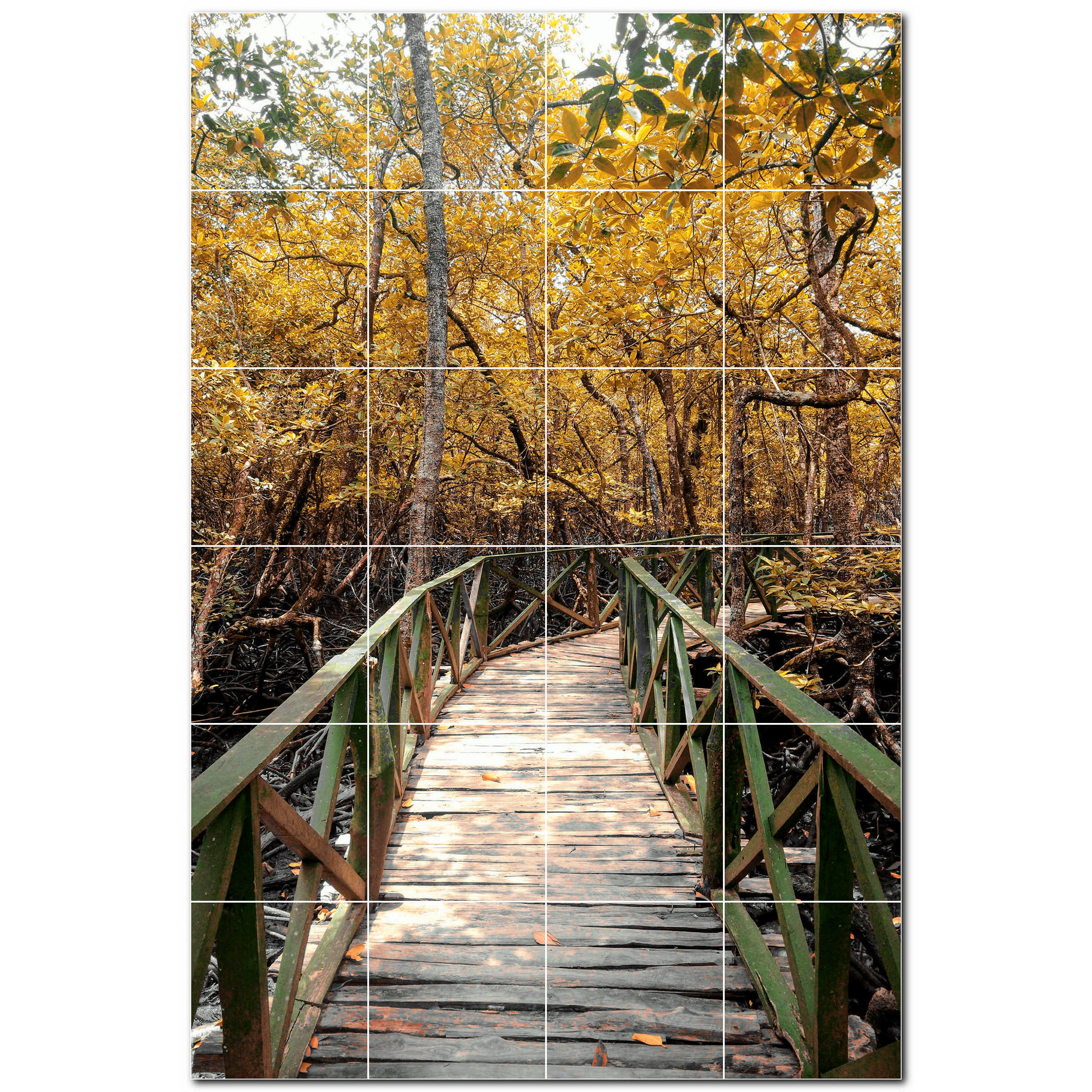 Picture-Tiles.com 32" x 48" Ceramic Bridge Photo Decorative Mural Tile ...