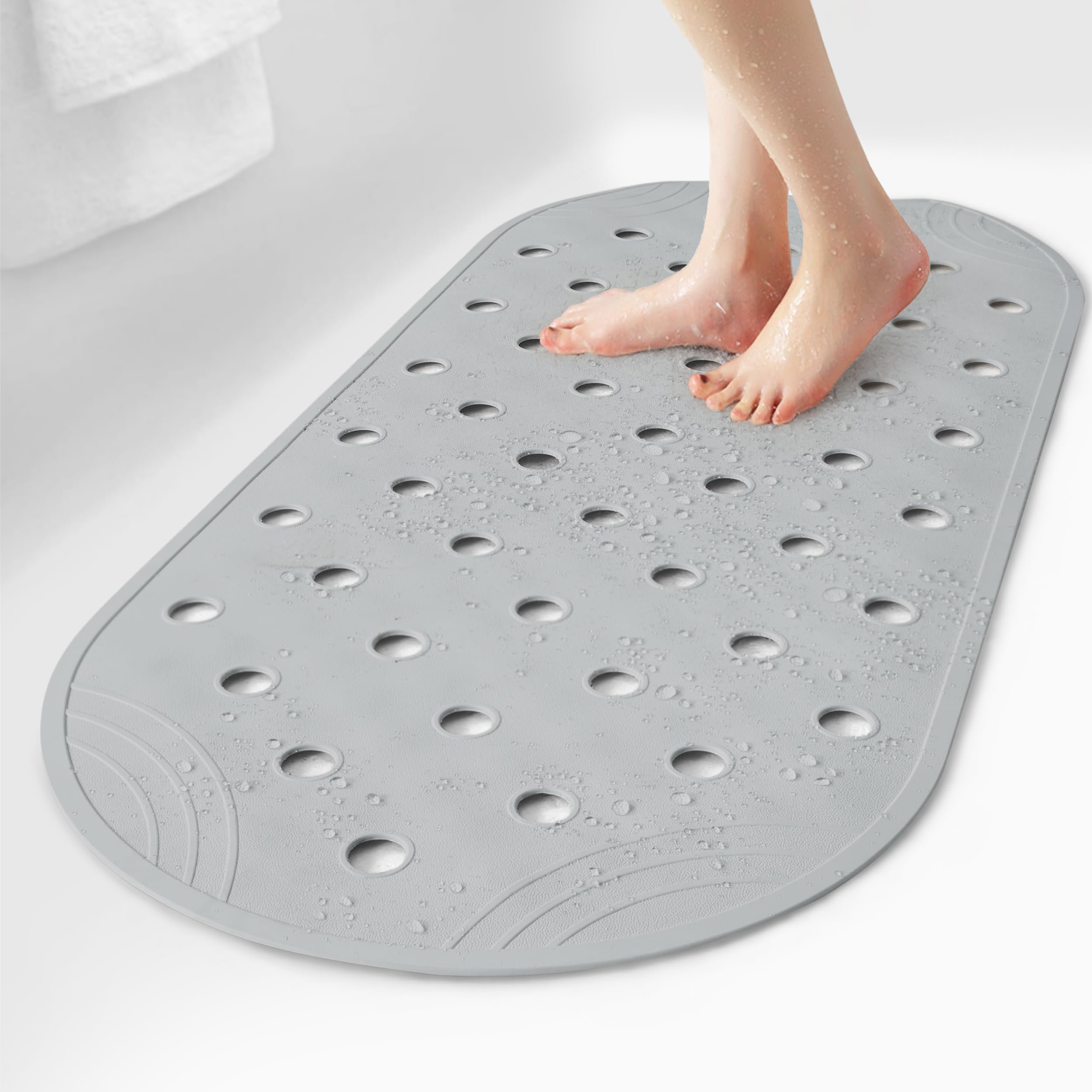 Latitude Run® Rubber Bathtub Mat Shower Anti-Slip Mat, Bathtub Floor ...