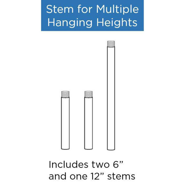 Progress Lighting Accessory Stem Extension Kit For Pendants & Reviews ...