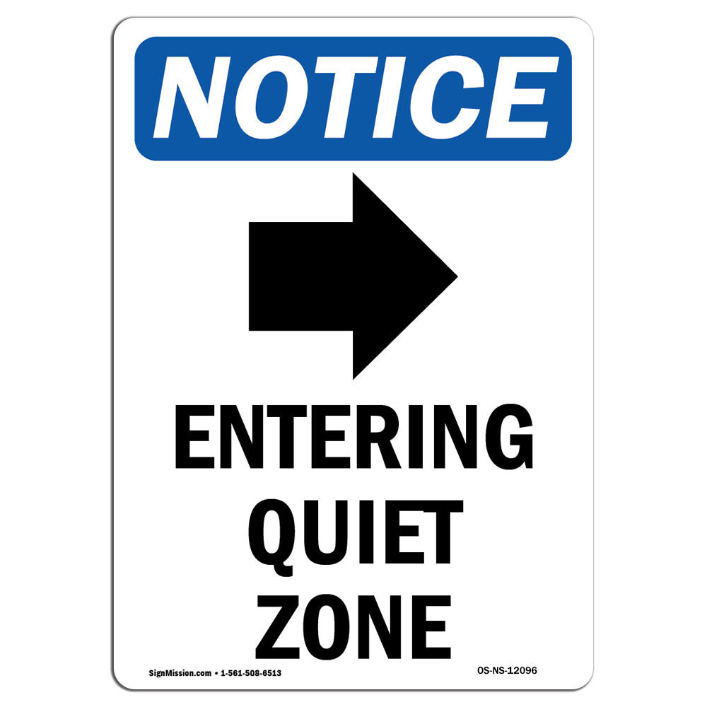 SignMission Entering Quiet Zone Sign with Symbol | Wayfair