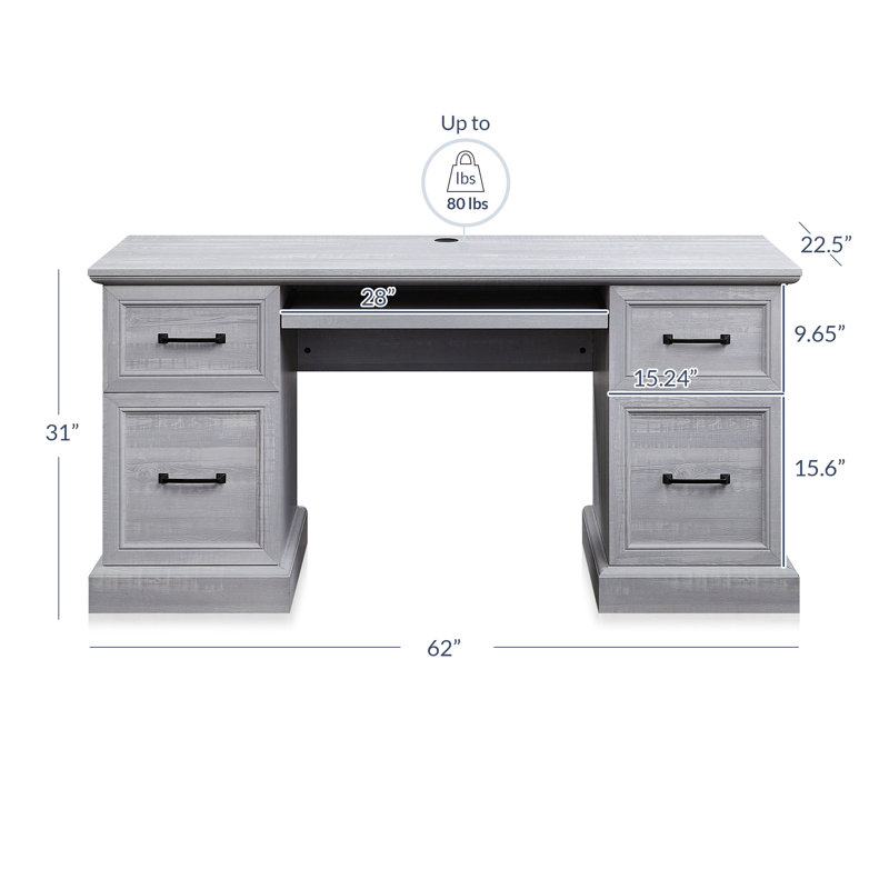Red Barrel Studio® Bambeli 62'' Desk & Reviews | Wayfair