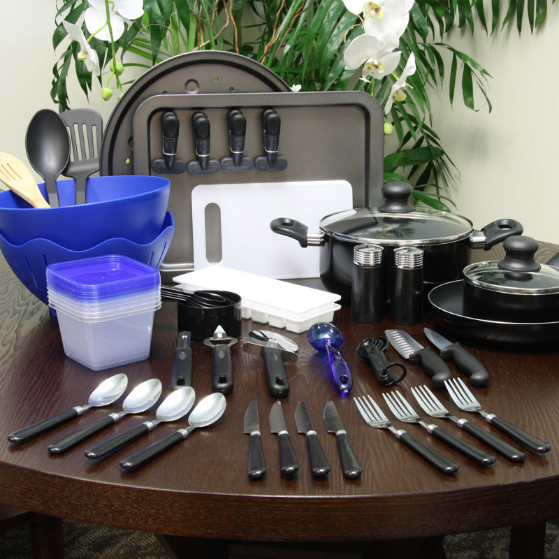 Gibson 59 Piece Total Kitchen Combo Cookware Set & Reviews | Wayfair