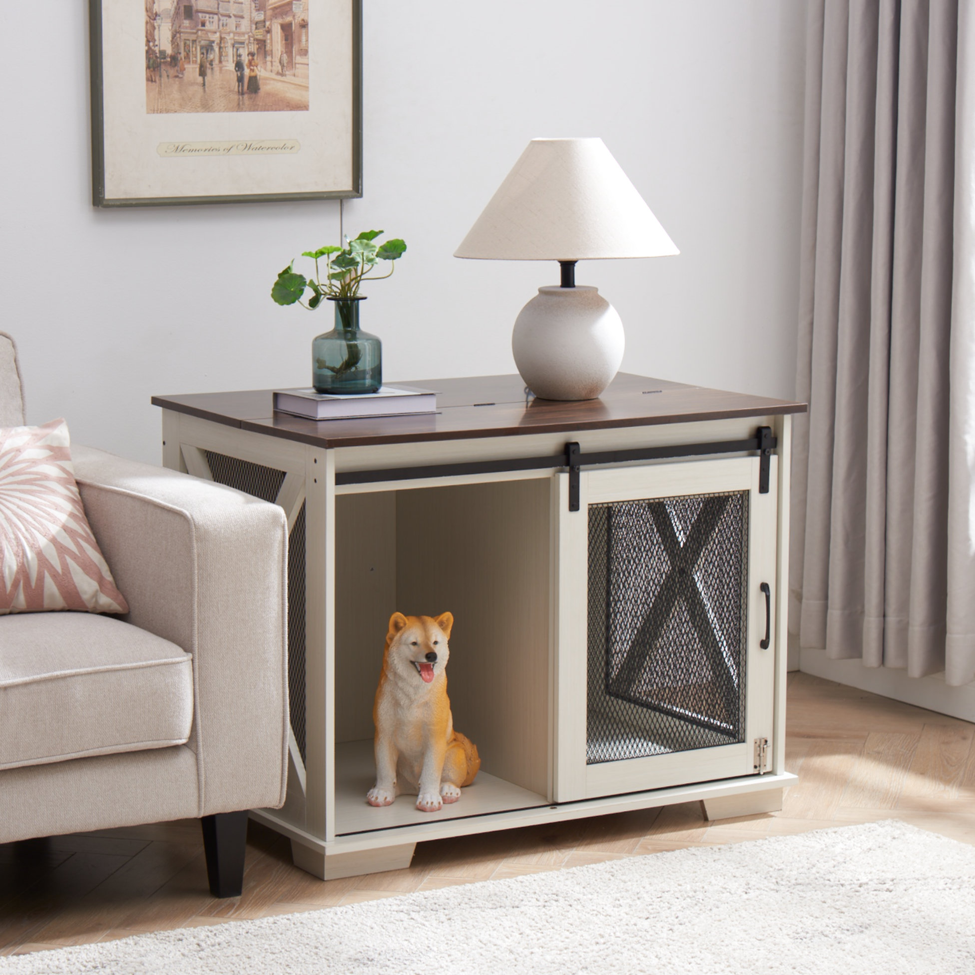 Tucker Murphy Pet™ Chew- Dog Crate With Sliding Door And Detachable ...