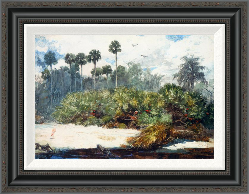 Vault W Artwork 'In a Florida Jungle' by Winslow Homer Framed Painting ...