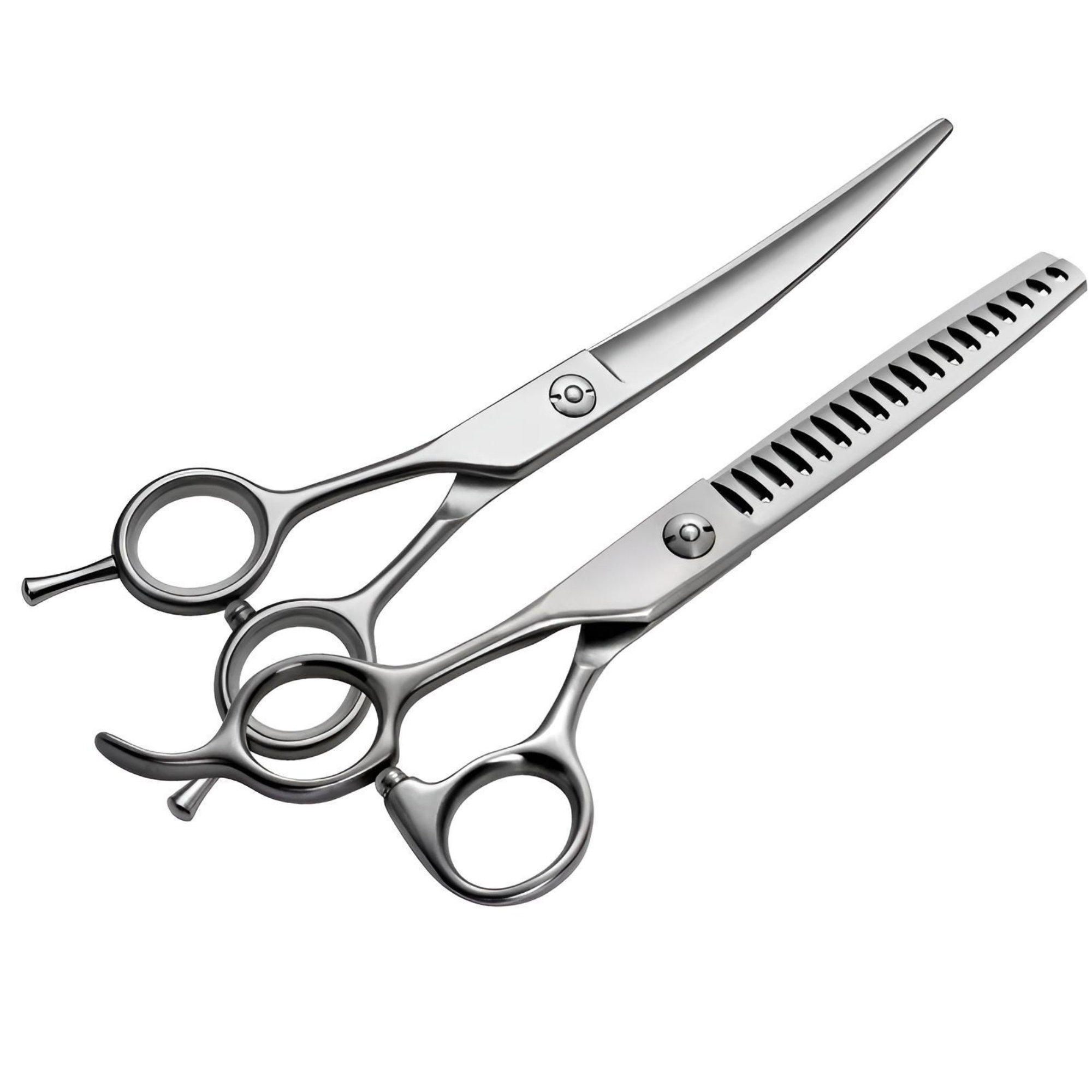NUODA 6.5-Inch Professional Bending Scissors+Fishbone Scissors Set ...