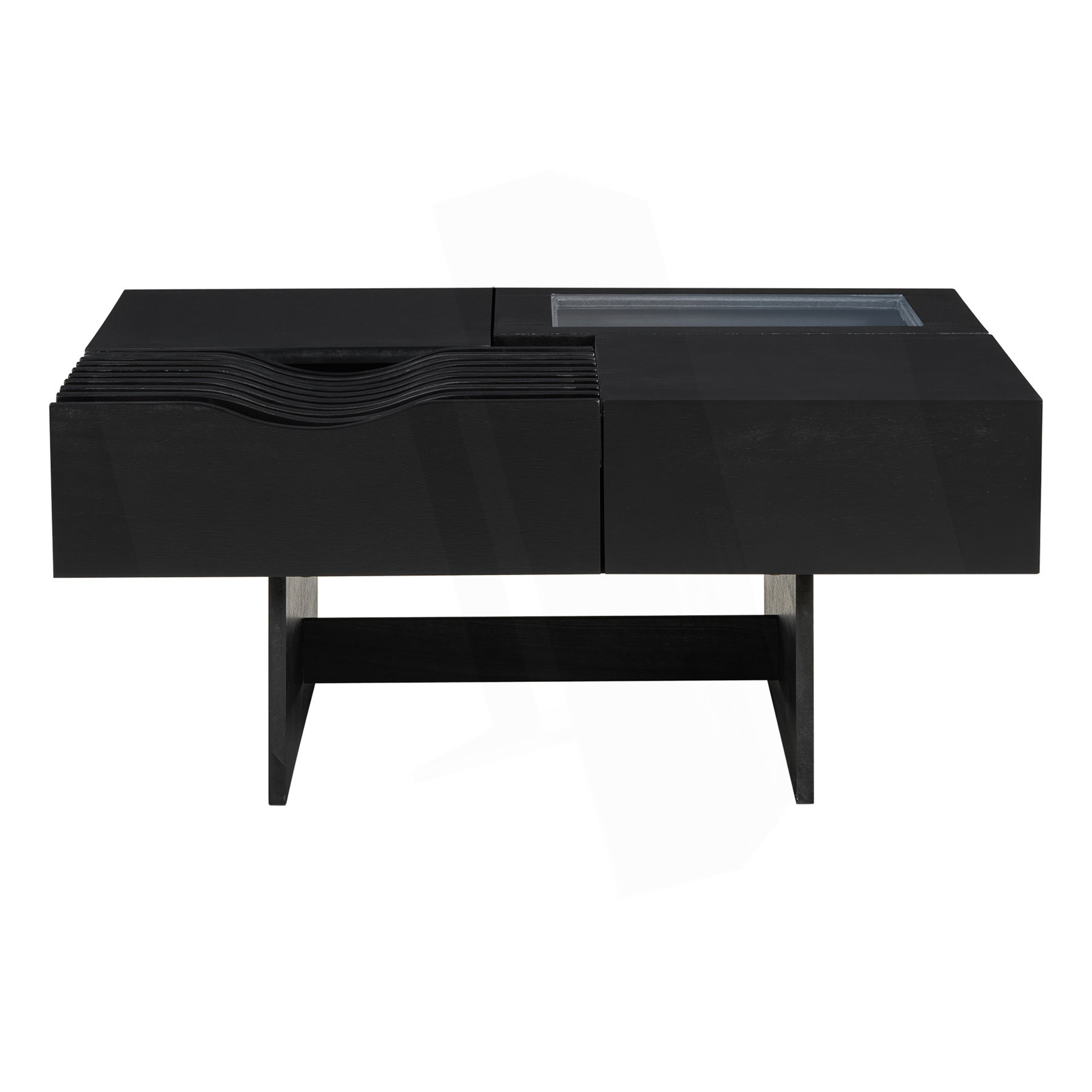 Latitude Run® Mid Century Modern Coffee Table, Unique Square Coffee ...