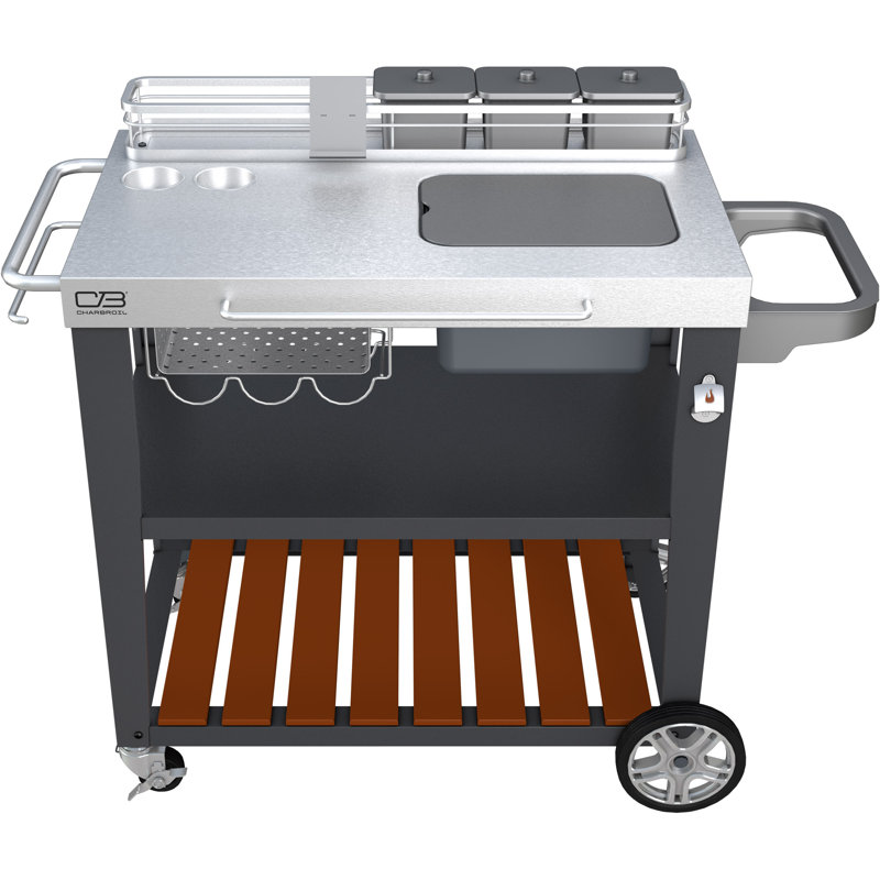 Charbroil Entertainer Deluxe Indoor/Outdoor Grilling & Bar Cart ...
