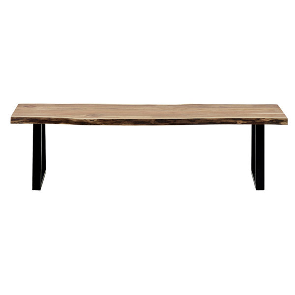 Pakketo Bench Tibor Pakoworld Solid Wood 4Cm Walnut-Black 160X40x45cm ...