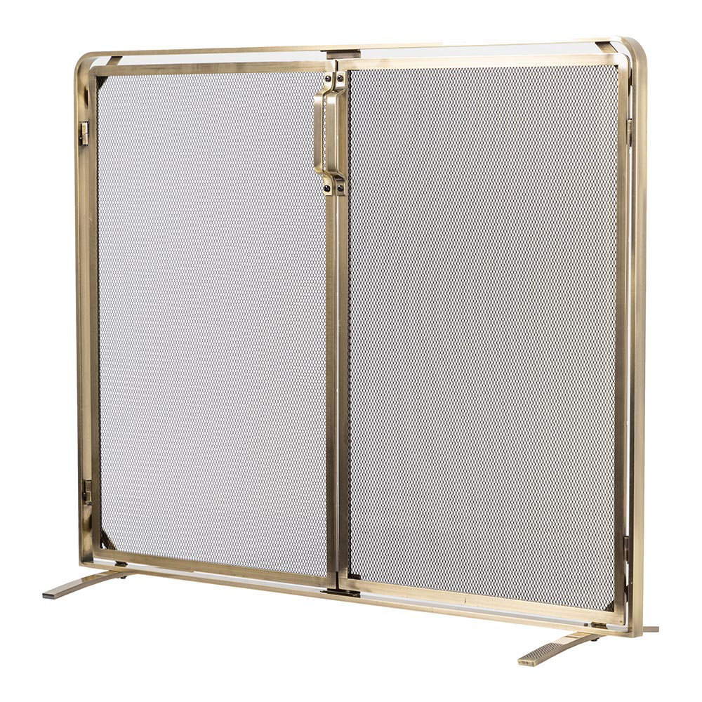 Modern Ember Aalto Mesh Fireplace Screen | Functional Doors | Heavy ...