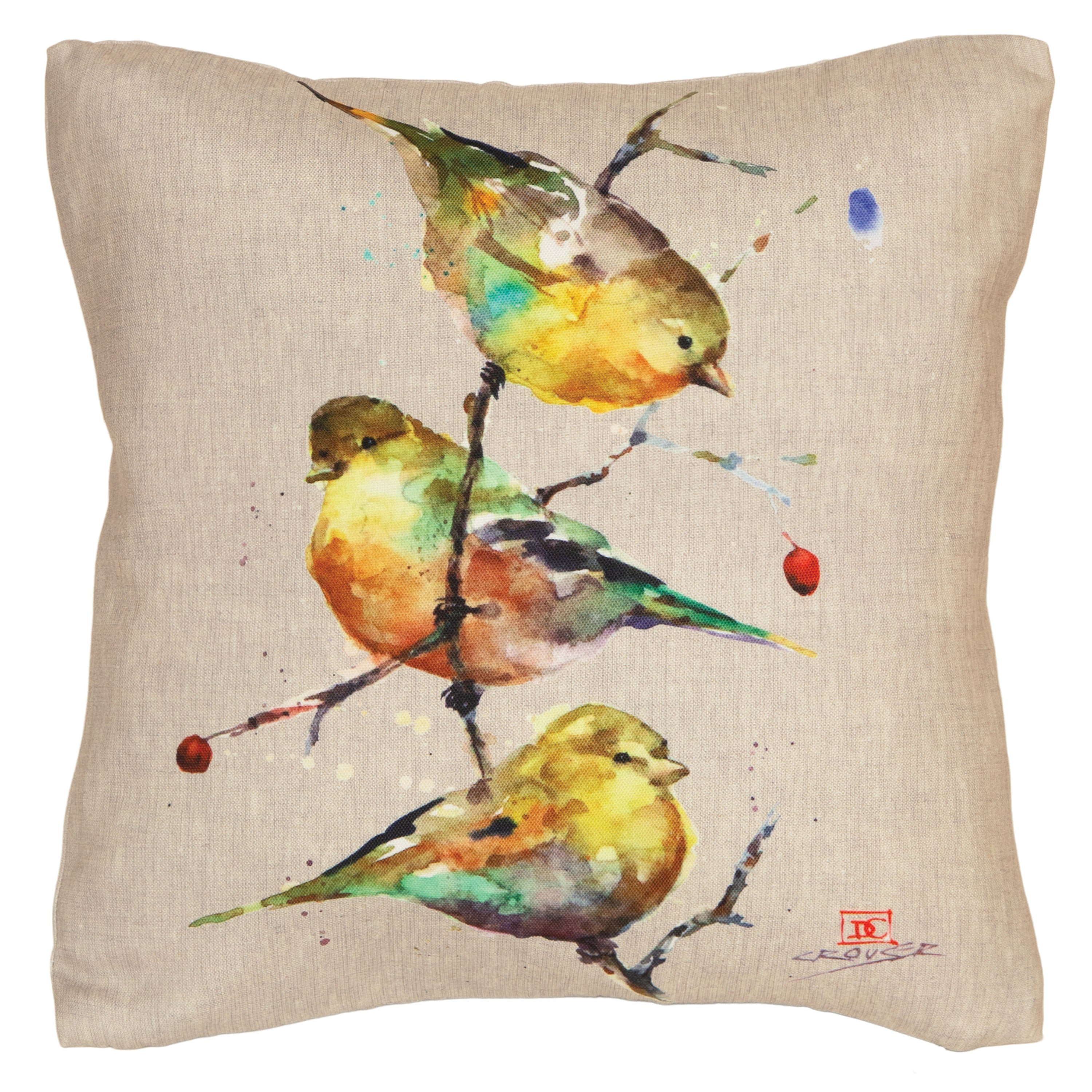 Carstens Inc. Dean Crouser Triple Gold Outdoor Pillow 18x18 | Wayfair