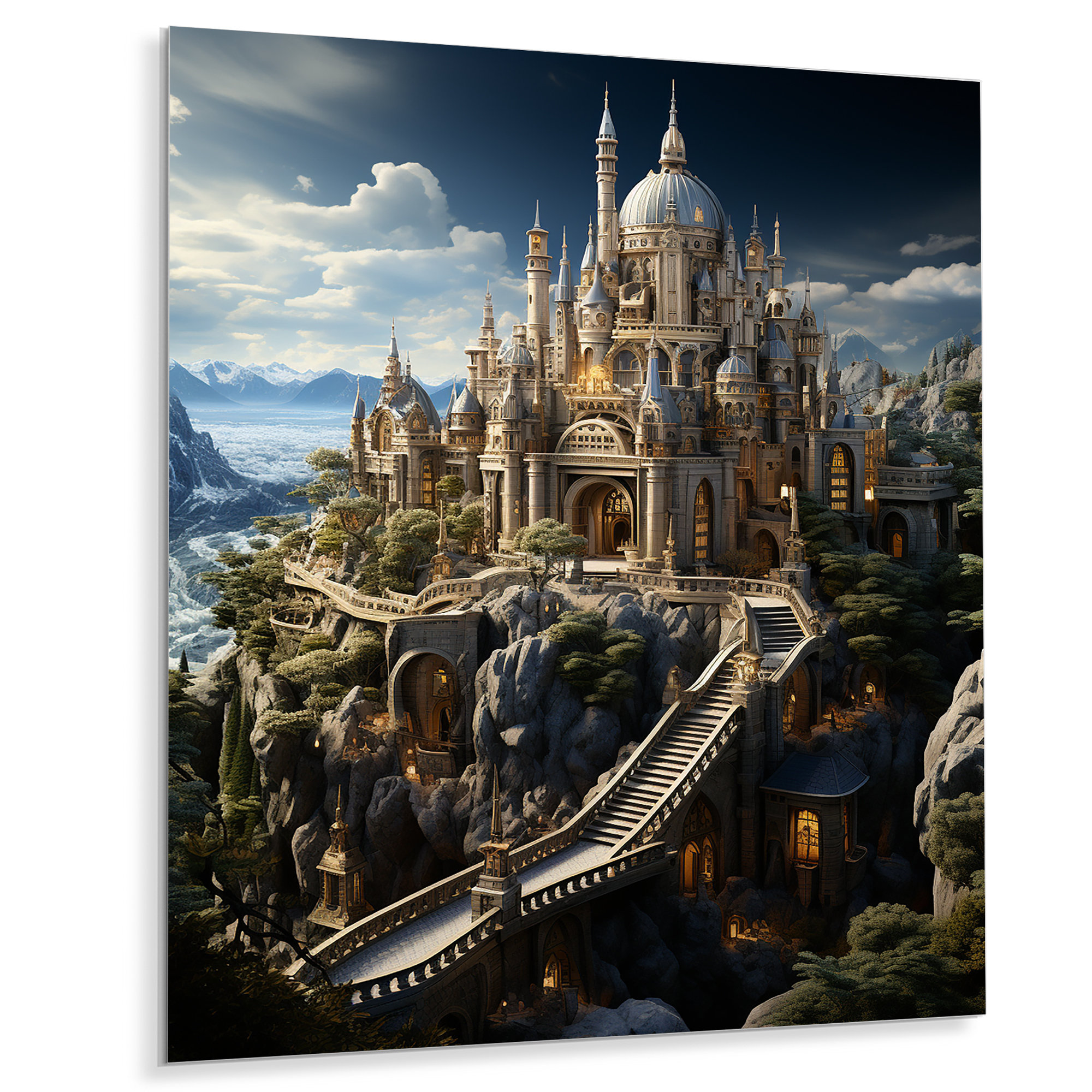 Winston Porter Enchanted Fortress I - Castles Metal Wall Decor | Wayfair