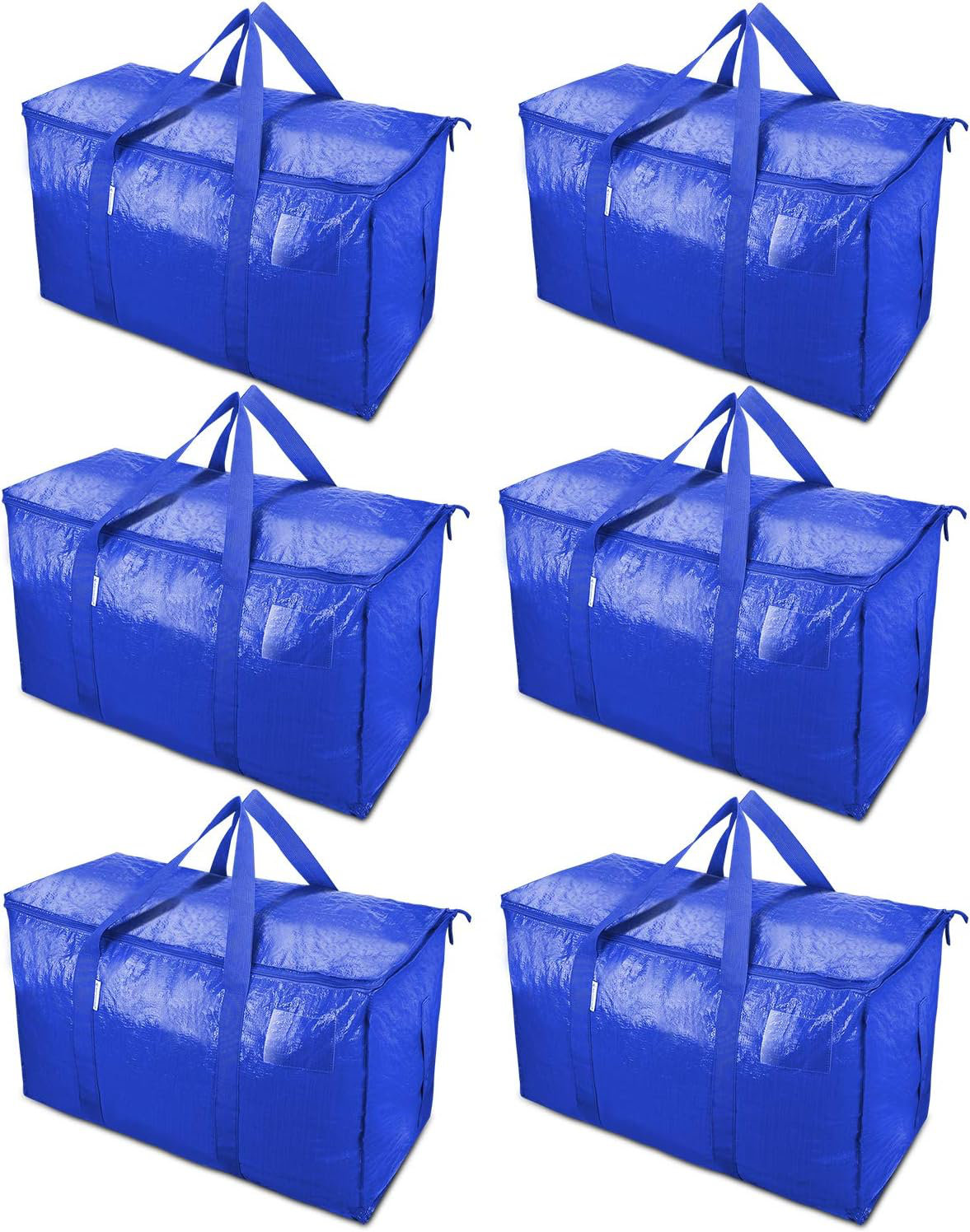 Rebrilliant 6 Pack Extra Large Moving Bags With Zippers & Carrying ...