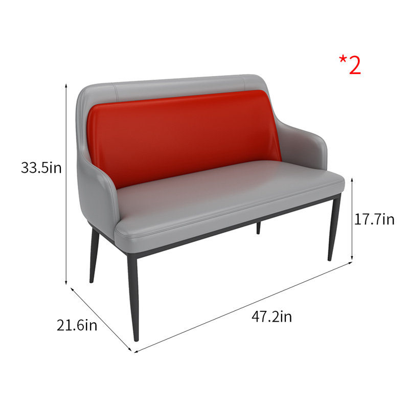 Canadian Linen Industrial Style Cafe Restaurant Benches Faux Leather ...