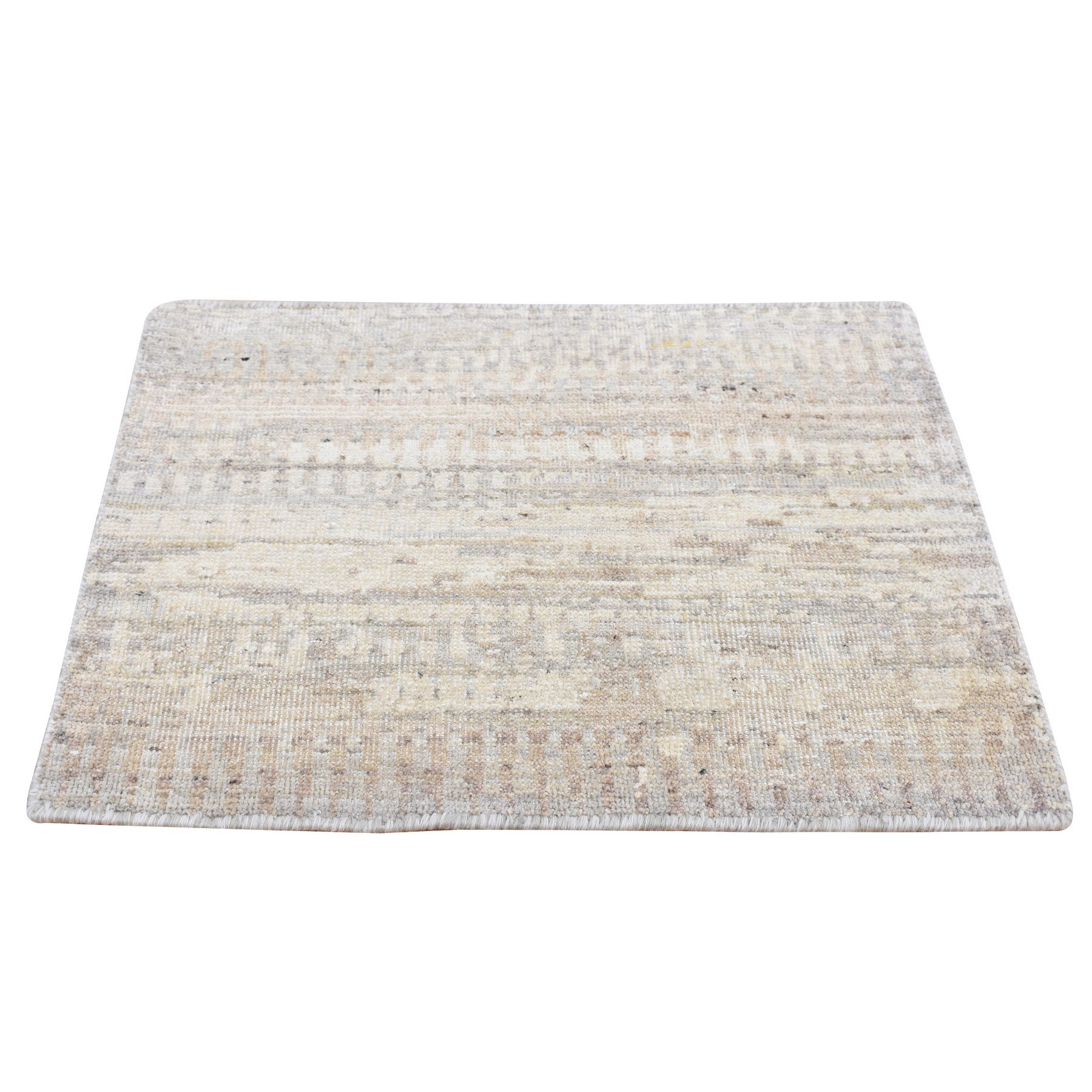 Isabelline Suki One-of-a-Kind 1'6" X 2' New Age Wool Area Rug Grey ...