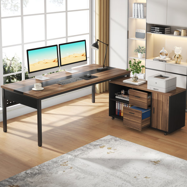Latitude Run® Beauchesne L-Shape Executive Desk & Reviews | Wayfair