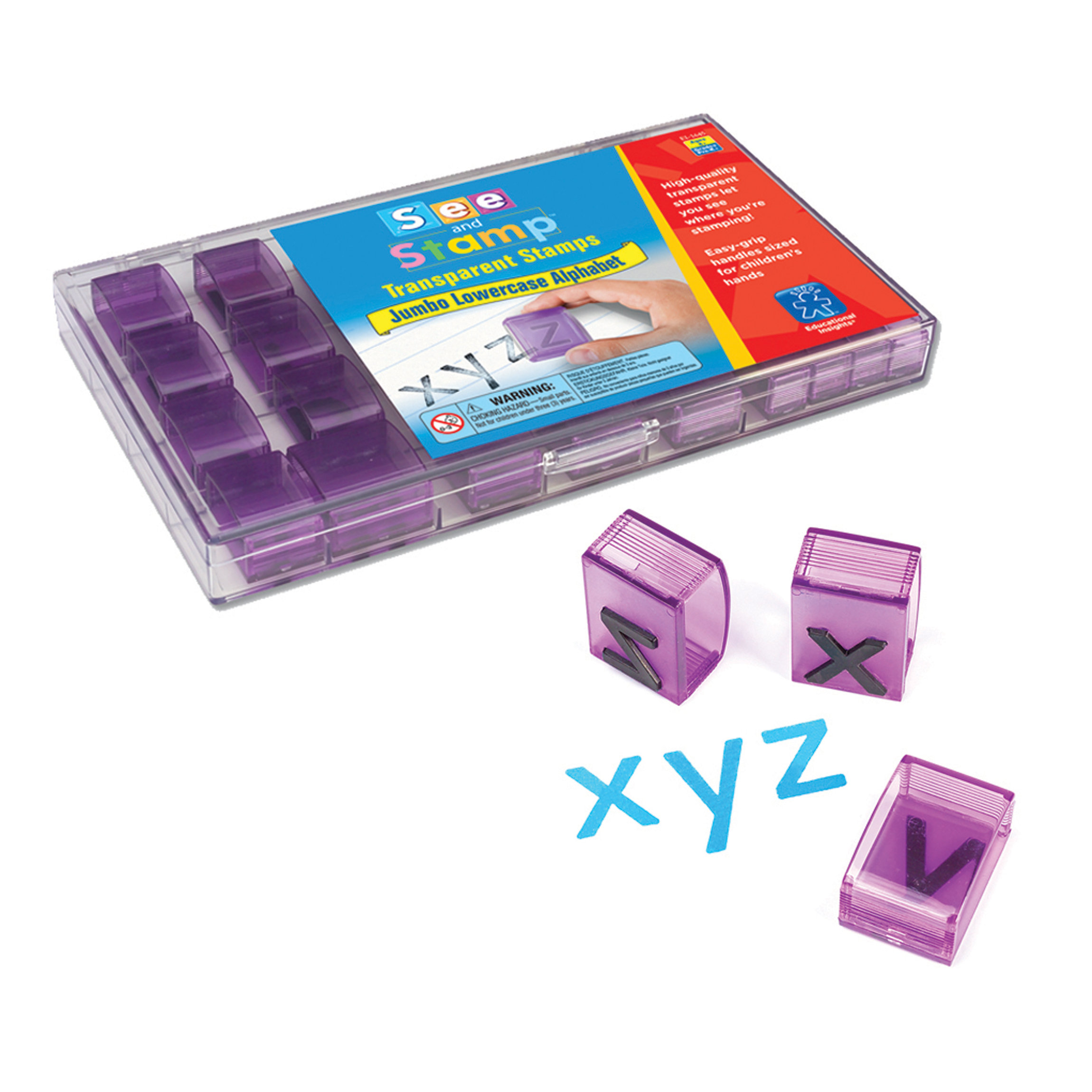 Educational Insights See and Stamp - Transparent Jumbo Lowercase ...