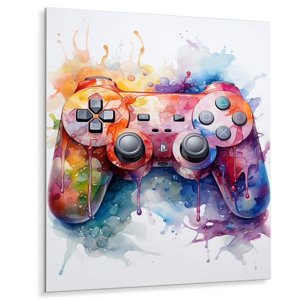 DesignArt Colorful Video Game Gameplay Bliss On Metal Print | Wayfair