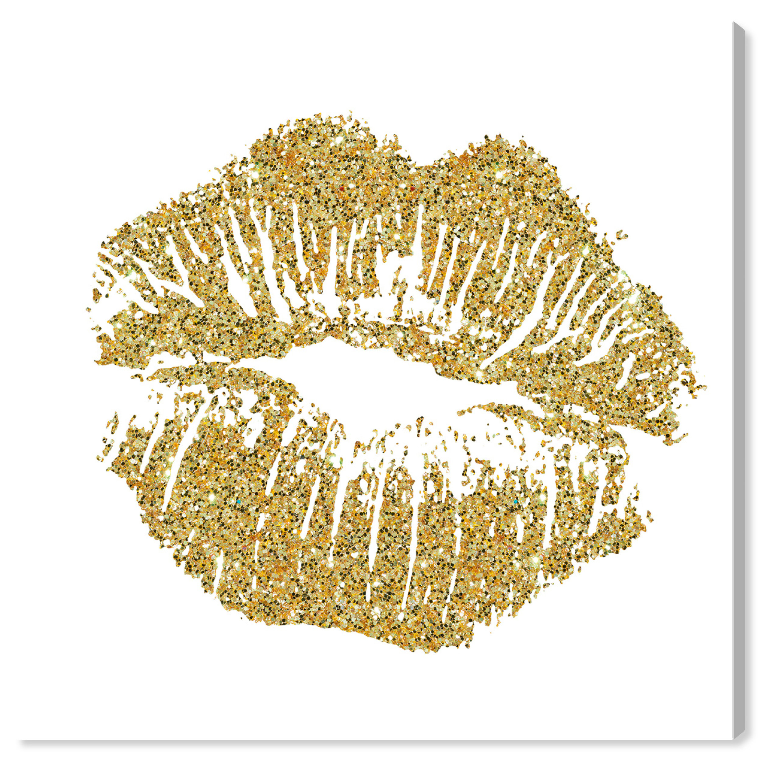 Mercer41 Simple Kiss Opal Gray - Wrapped Canvas Graphic Art Print | Wayfair