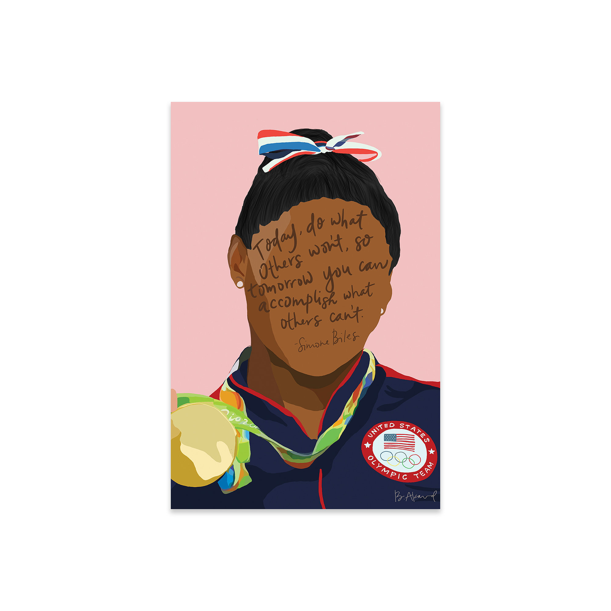 Mercer41 Simone Biles On Plastic/Acrylic by Bec Akard Painting | Wayfair