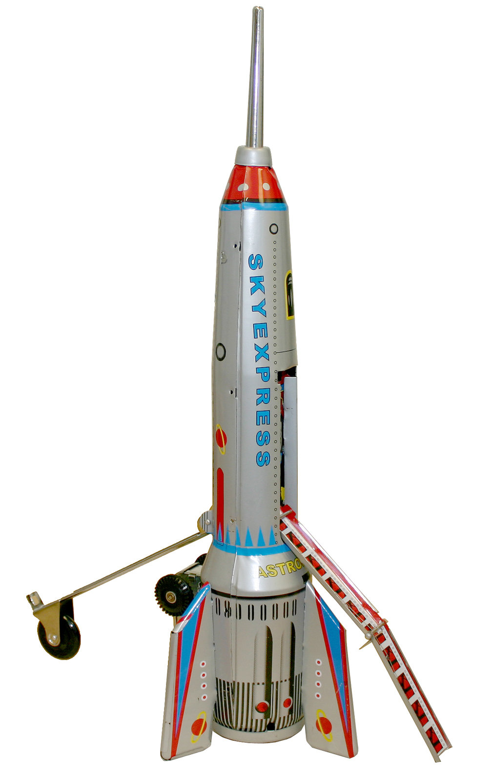 Ebern Designs Lulette Decorative Tin Toy Rocket Ship & Reviews | Wayfair