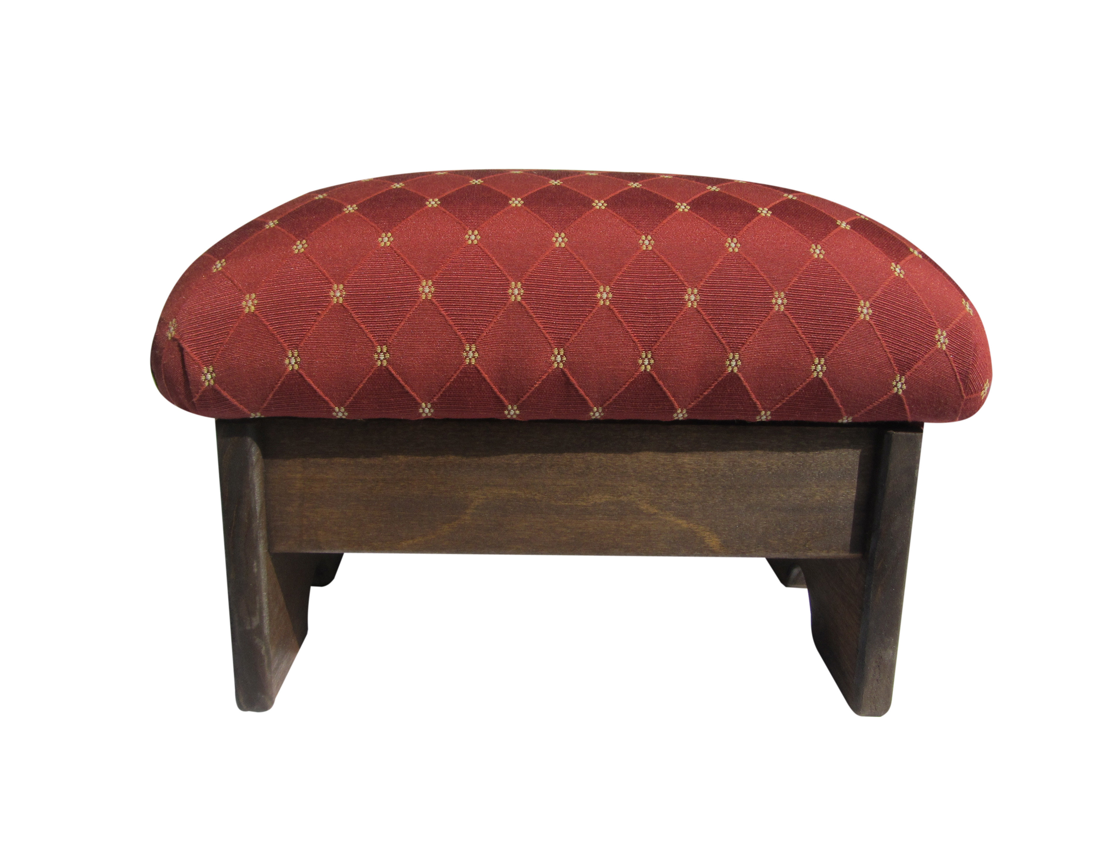 Millwood Pines Padded Foot Stool, 9" Tall, Rococo Red Fabric | Wayfair
