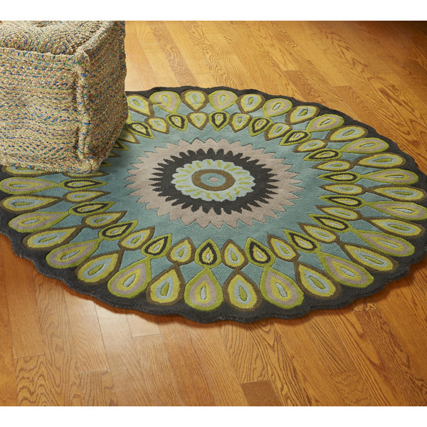 Bungalow Rose Ebright Performance Hand Tufted Wool Rug & Reviews | Wayfair