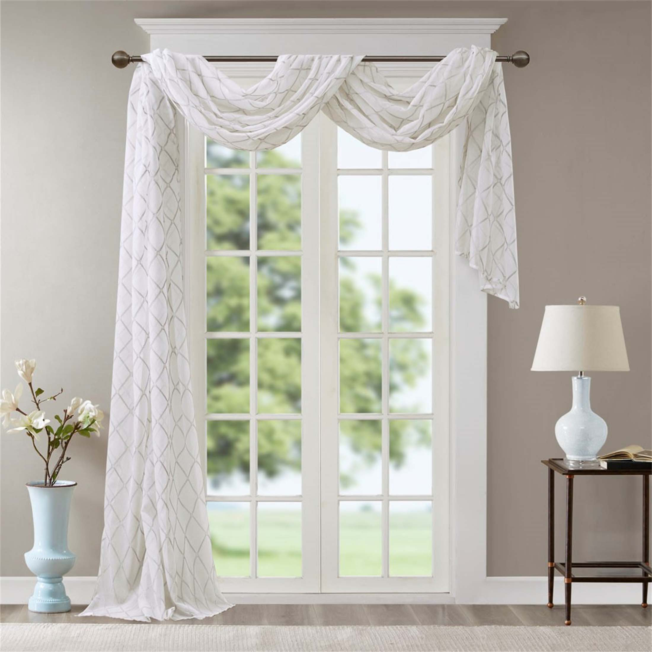 Wildon Home® Fridell Polyester Sheer Window Scarf Panel | Wayfair