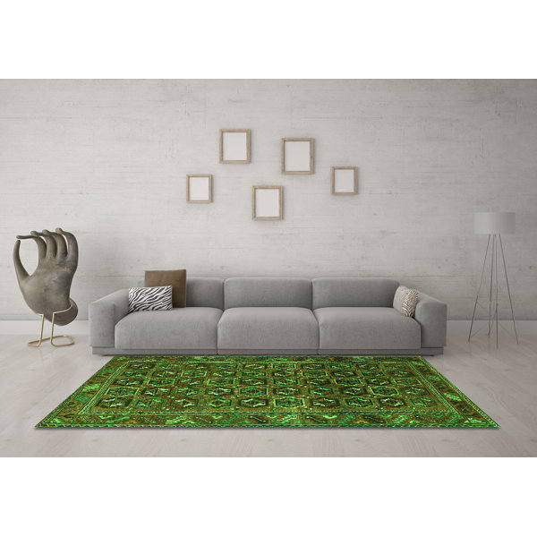 Union Rustic Hibaaq Green Rug | Wayfair