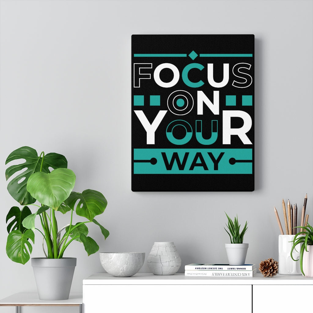 Trinx Inspirational Quote Canvas Focus On Your Way Wall Art ...