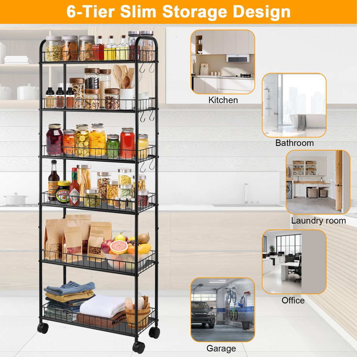 Rebrilliant 6 Tier Shelving Unit & Reviews | Wayfair