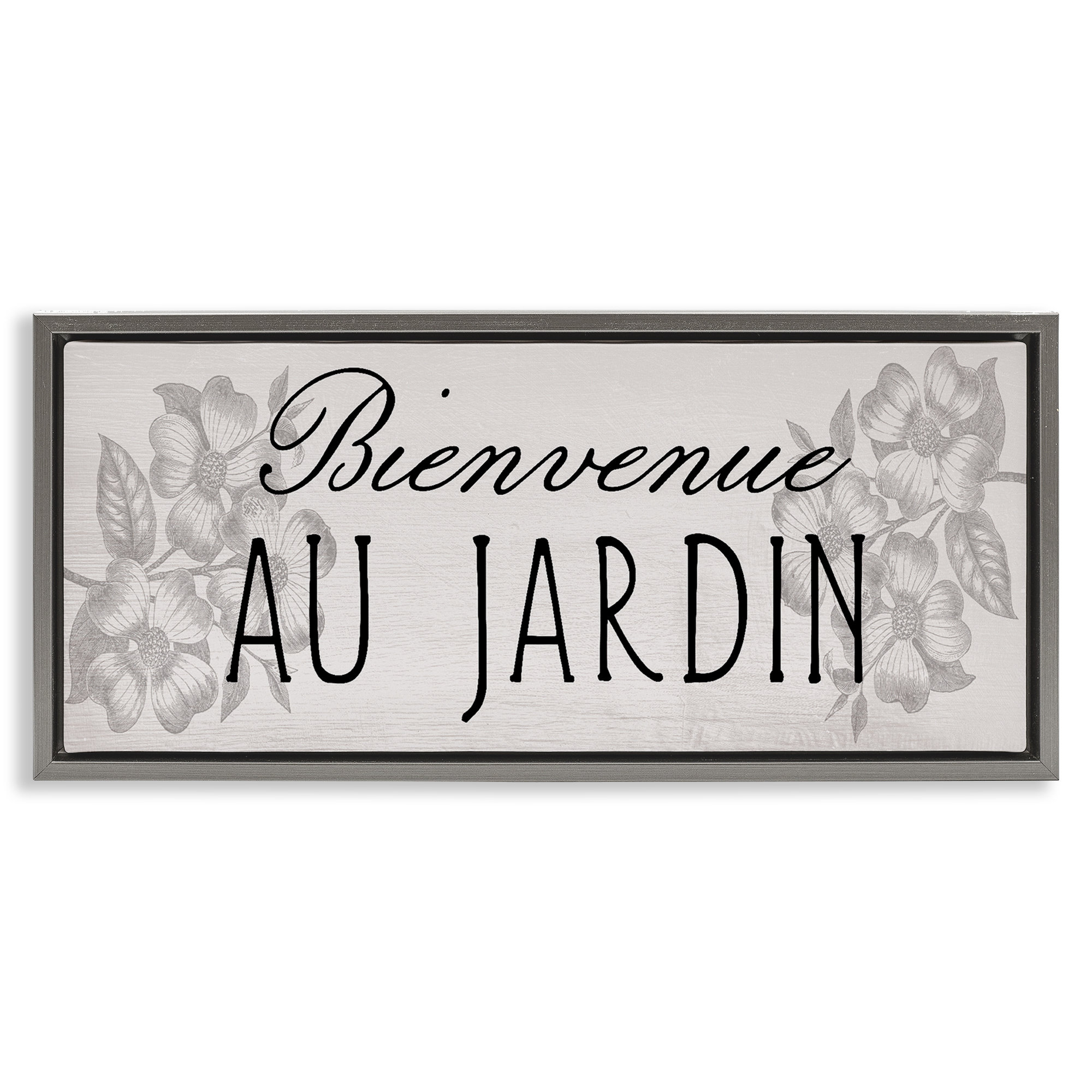 Latitude Run® French Garden Welcome Floating Frame, design by Lil' Rue ...