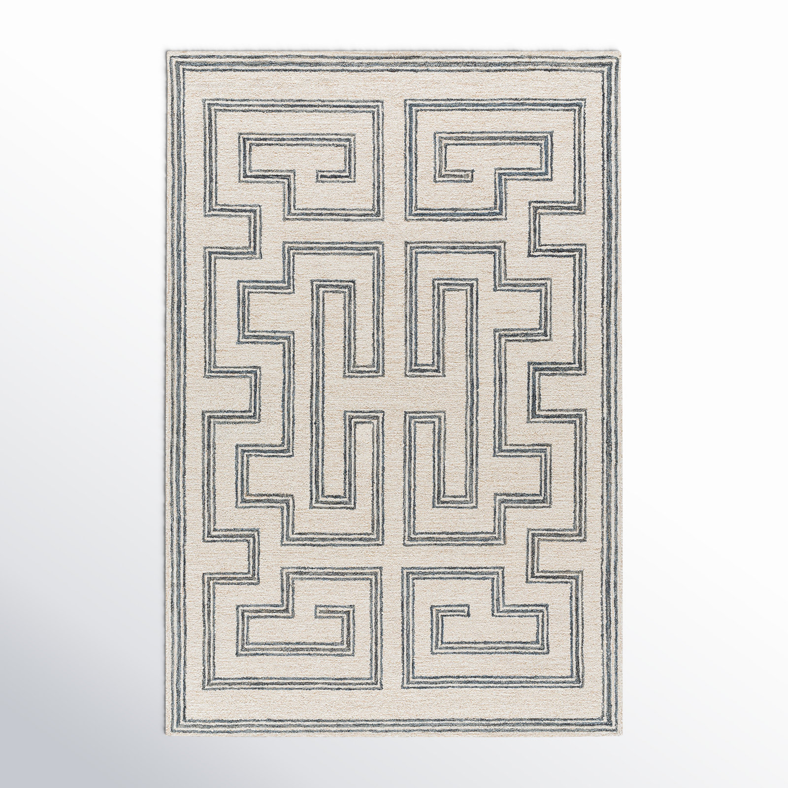 Joss & Main Rectangle Desiree Geometric Hand Tufted Wool Area Rug in ...