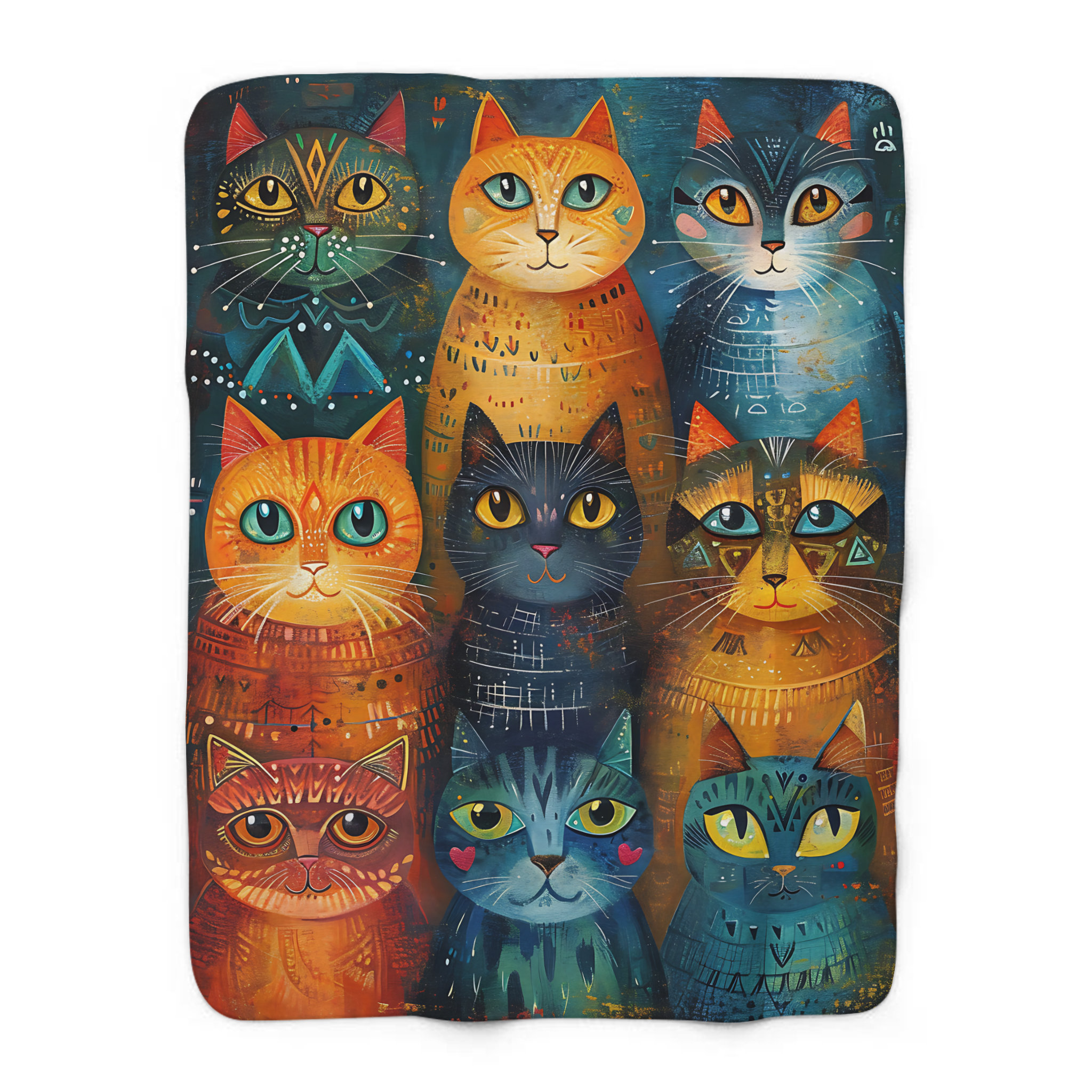 MentionedYou Catnip Carnival Commotion - 1 Piece Premium Sherpa Blanket ...