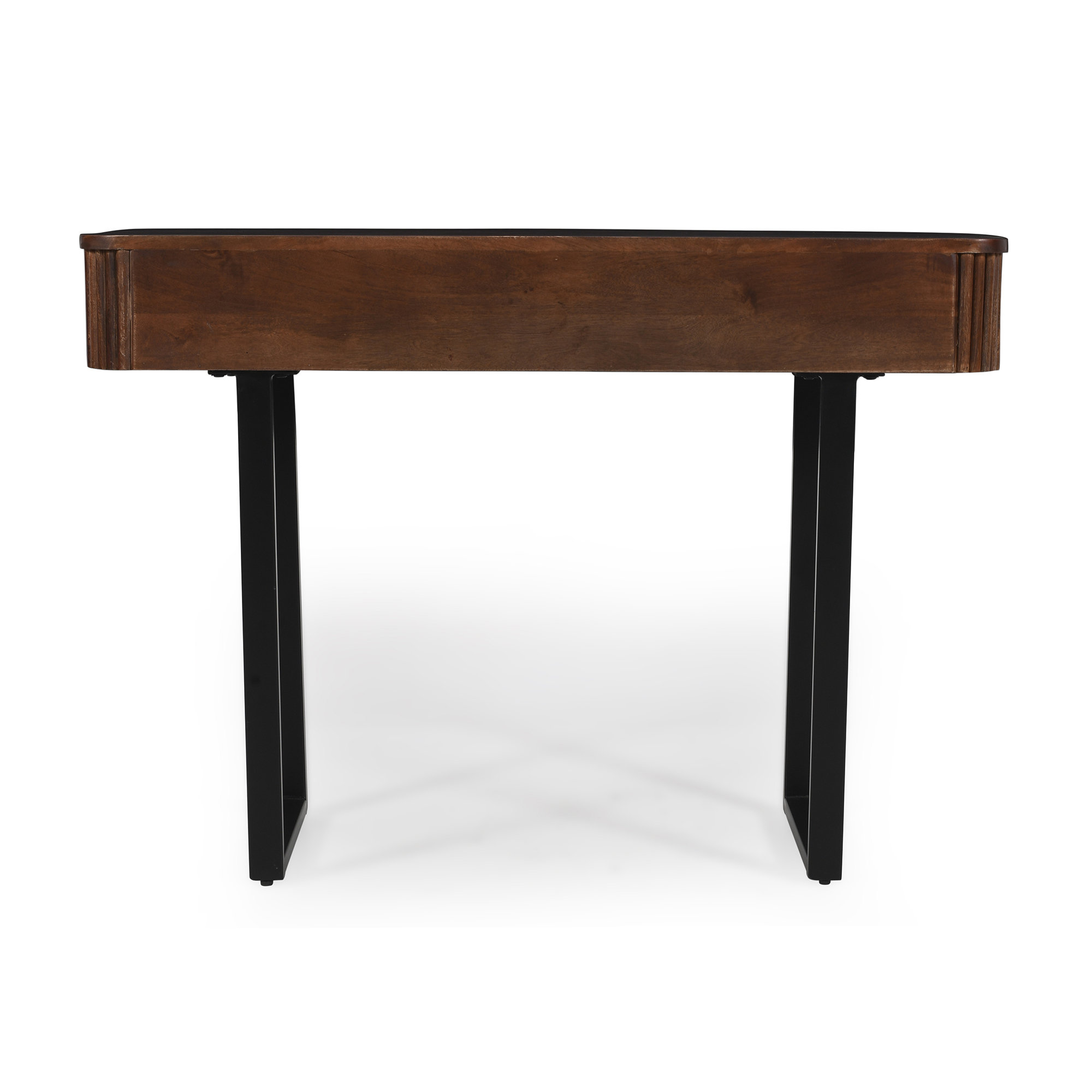 17 Stories Gunnar Mango Wood Console Table with Drawers & Metal Legs | Wayfair